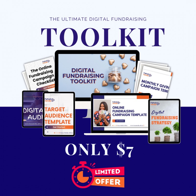Buy DIGITAL FUNDRAISING TOOLKIT by Hexa Media Africa on Selar