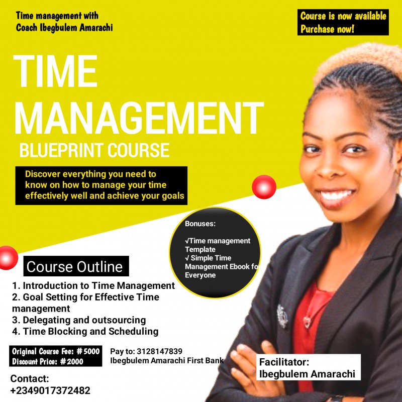 Buy Time Management Blueprint Course by Ibegbulem Amarachi on Selar