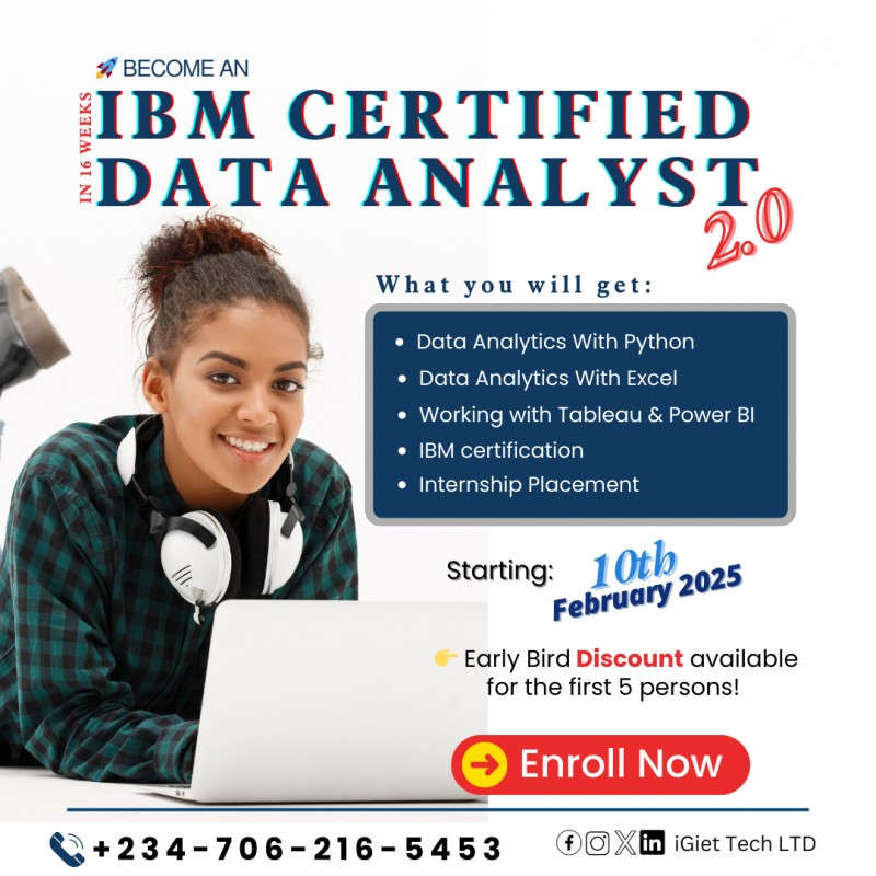 Buy 🚀 IBM Certified Data Analysis Bootcamp! by iGiet LTD on Selar