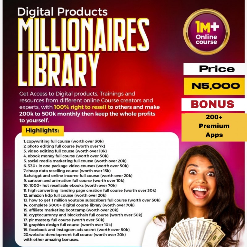 Buy Digital millionaires library by Gracieslibrary on Selar