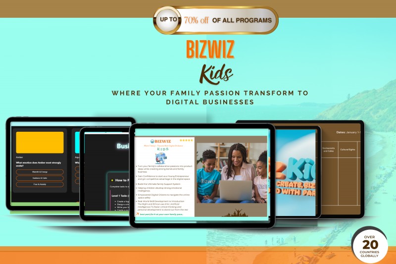Buy BizWiz Kids- Turn Your Child's Passion Into a Digital Business and Teach your Kids how to ...