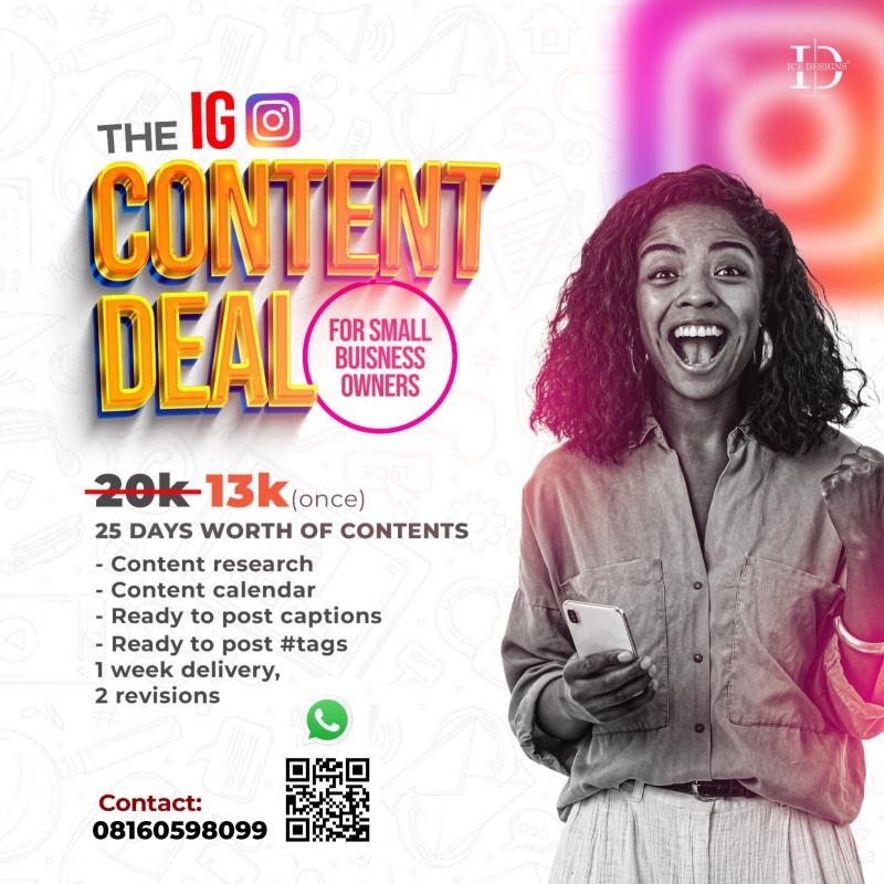 Buy IG Content Deal by Isaac Omueti on Selar