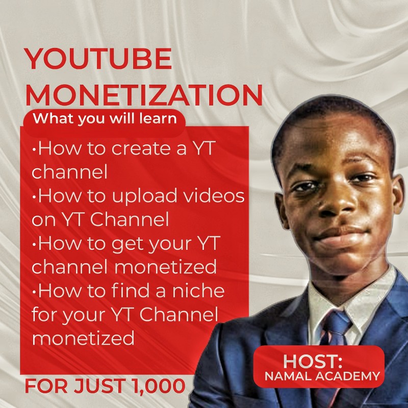 Buy YOUTUBE MONETIZATION COURSE by Jamal Yisa on Selar
