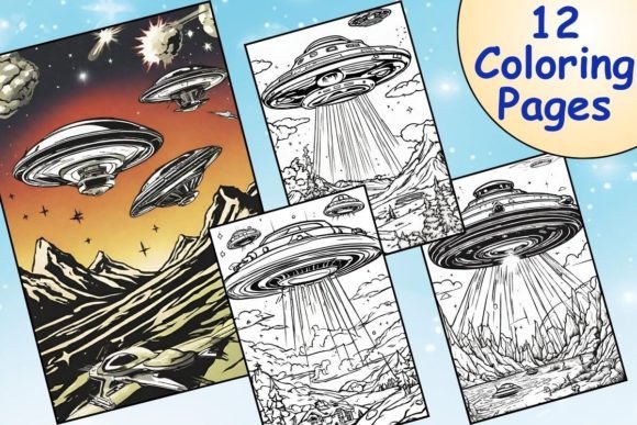 coloring book ufo