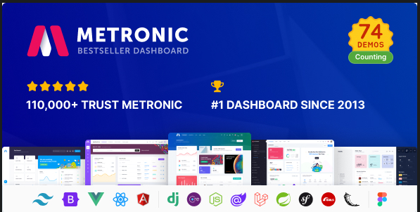 Buy Metronic | Tailwind, Bootstrap, React, Vue, Angular, Asp.Net & Laravel Admin Dashboard HTML ...