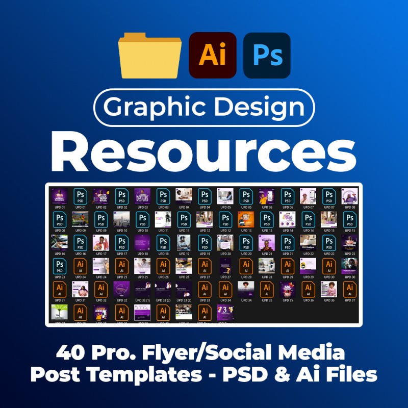 Buy 40 Pro. Flyer/Social Media Post Templates - PSD & Ai Files by ...