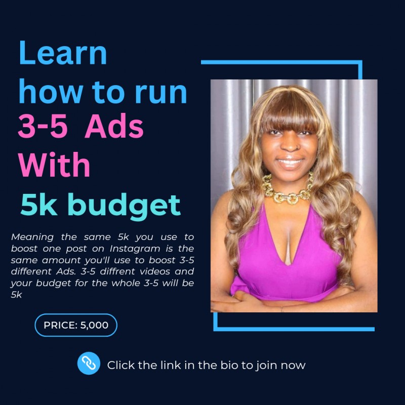 Buy Run multiple ads with 5k budget by Jinadu omolade on Selar