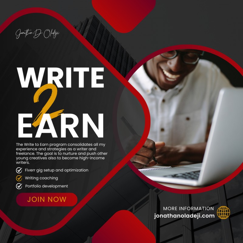Buy Write to Earn by jonathan Oladeji on Selar