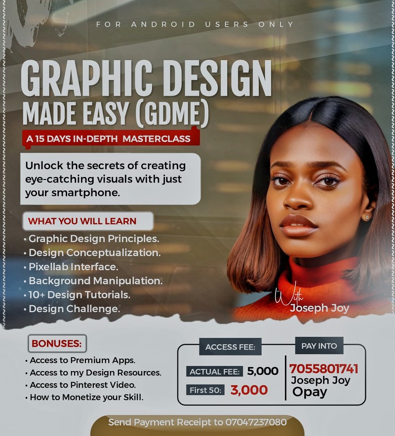 Buy Graphic Design Made Easy Course by Joseph Joy on Selar