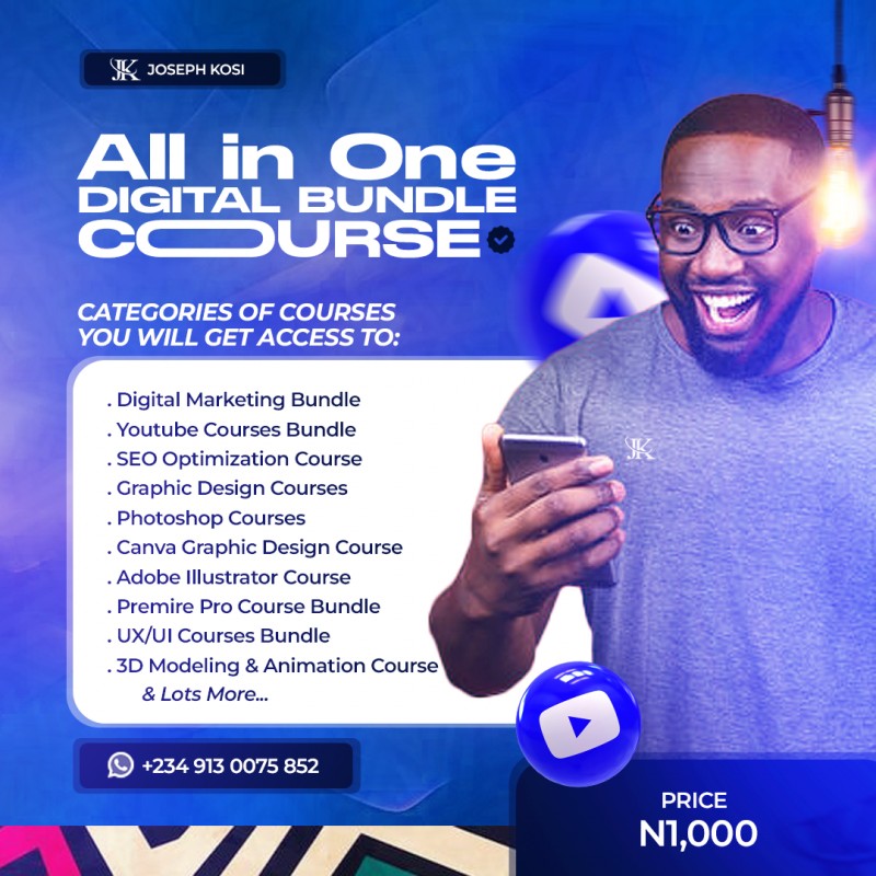 Buy All in One Digital Bundle Course by Joseph Kosi on Selar