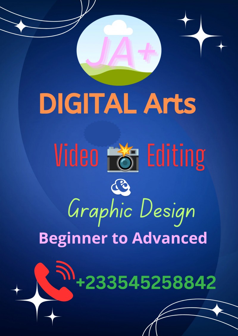 Buy JA+ Digital Arts - Video Editing from Beginner to Advanced and Graphic Design by Joshua ...