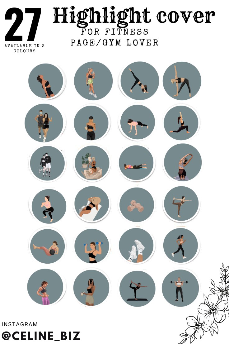 Buy Instagram highlight cover for fitness pages by Joy celine on Selar