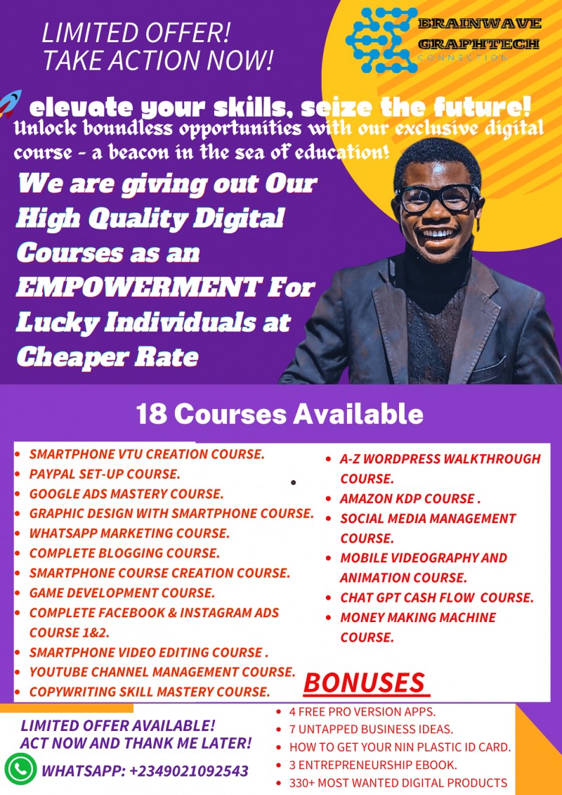 Buy DIGITAL COURSES EMPOWERMENT TRAINING by Jubril Ezekiel (Kai ...