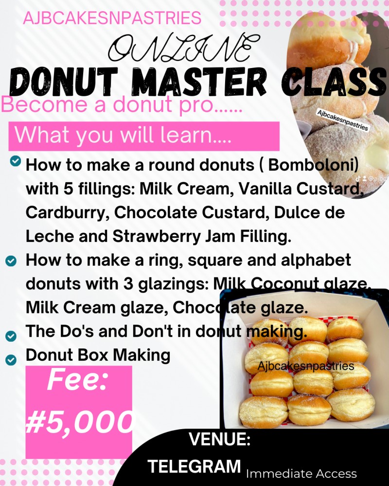 Buy DONUT MASTER CLASS by Dada Jumoke Boluwatife on Selar