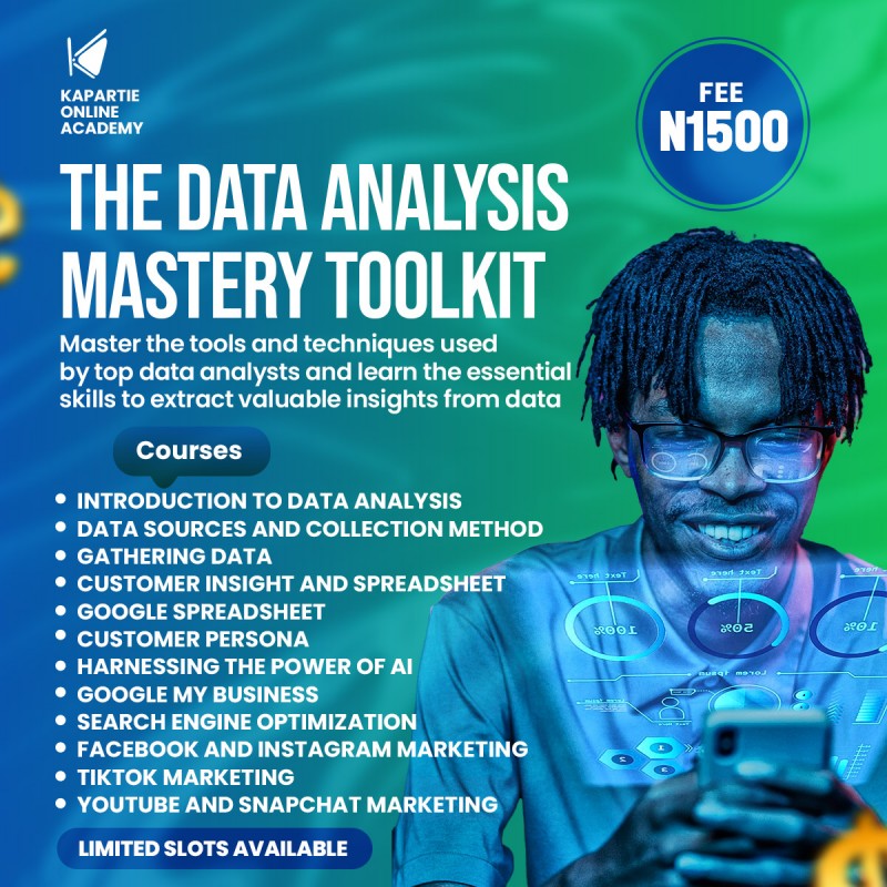 Buy The Data Analysis Mastery Tookit by Kapartie Online Academy on Selar