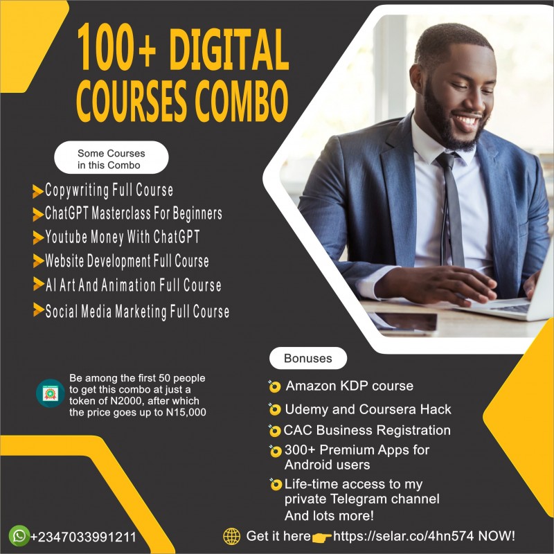 Buy 100+ DIGITAL COURSES COMBO by Kesena Owode on Selar