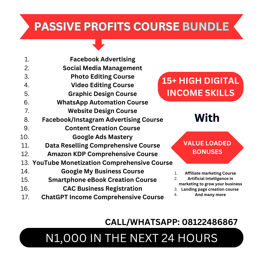Buy PASSIVE PROFIT DIGITAL BUNDLE (LEARN HOW TO MAKE MORE MONEY WITH DIGITAL INFORMATION ...