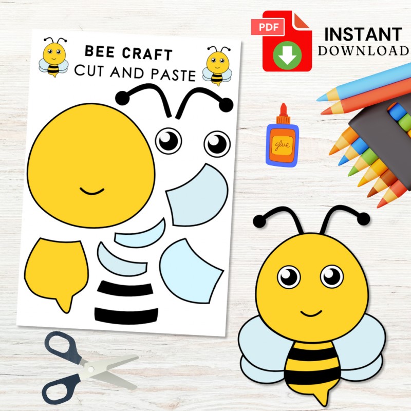 Buy Printable Bee Craft, Bible Animal Craft, Bible Activity, Bible ...