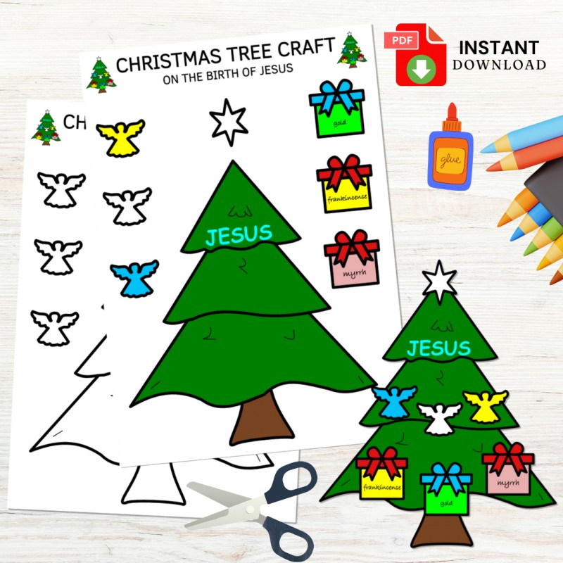 Buy Christmas Tree Craft, Bible Craft, Bible Activity, Bible Verse ...
