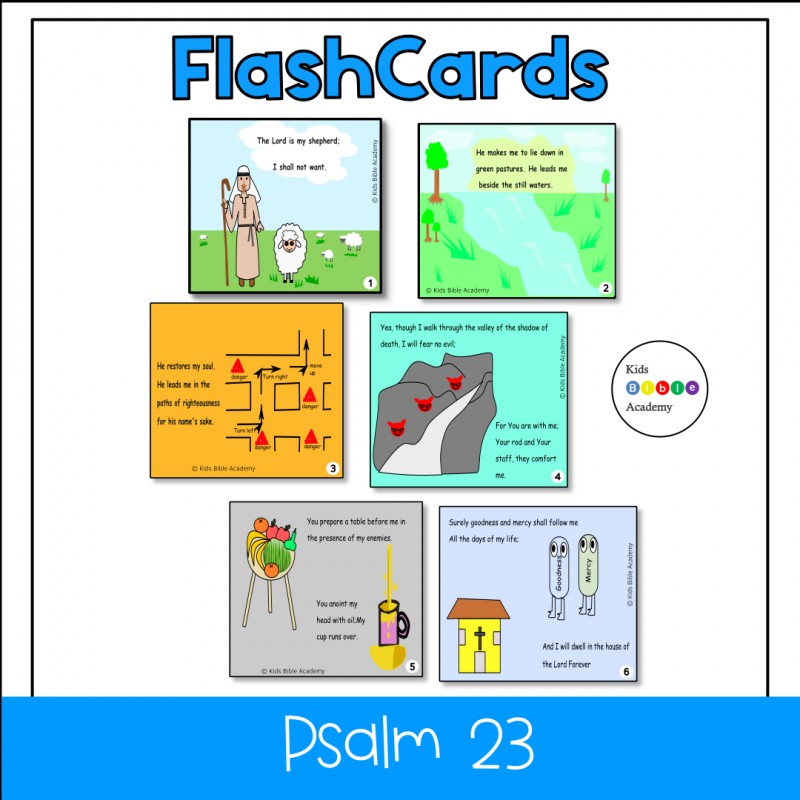 Buy Printable Psalm 23 Flash Cards I Digital Download I A4 I PDF by ...