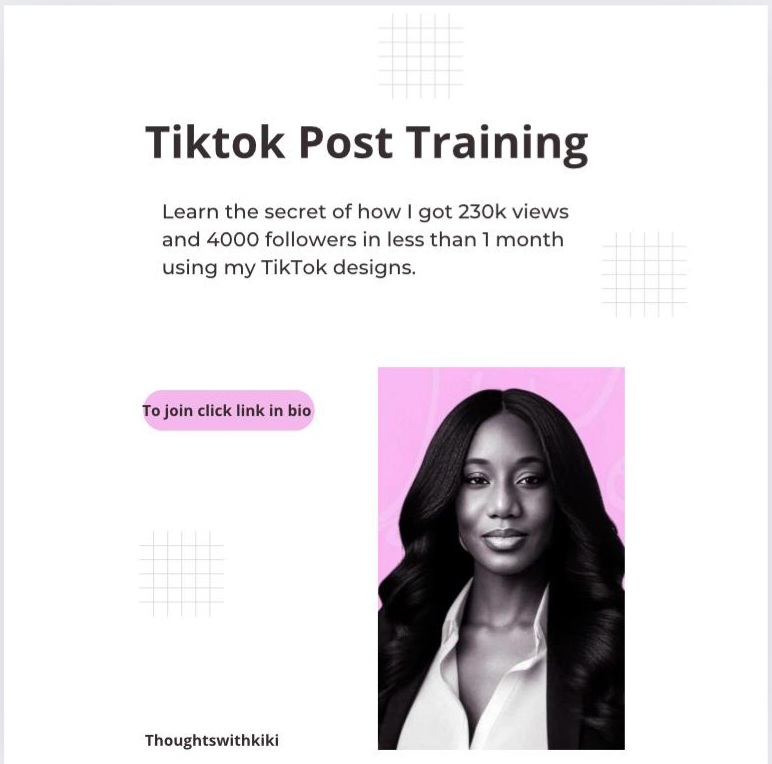 Buy Tik Tok Post Training by Kikie Books on Selar