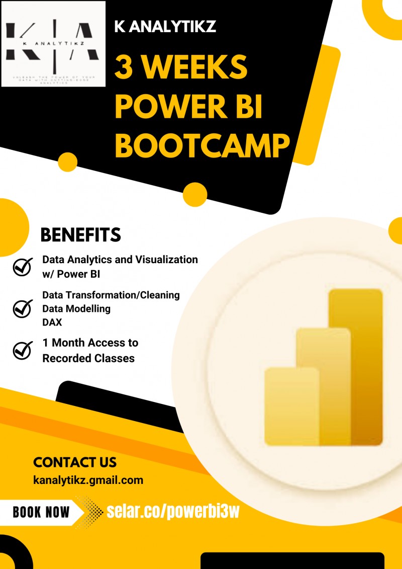 Buy Data Analytics w/ Power BI 3 Weeks BootCamp by K Analytikz on Selar