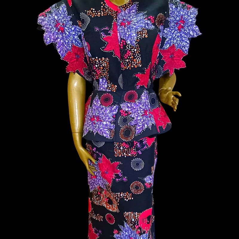 Buy Handcrafted and Embellished Patchwork Peplum Blouse with Boned ...