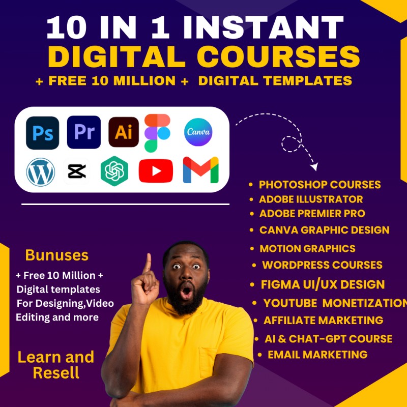 Buy 10 in 1 Digital Courses And Digital Templates Bundle by Kwame ...