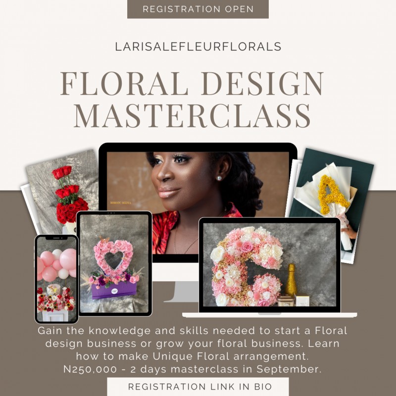 Buy FLORAL DESIGN MASTERCLASS by Larisa Oyeleye on Selar