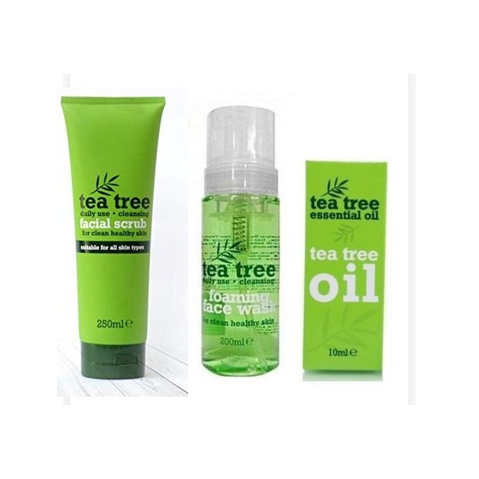 Buy Tea Tree Combo (Face Wash, Facial Scrub and Oil) by Leeyz Cosmetics ...