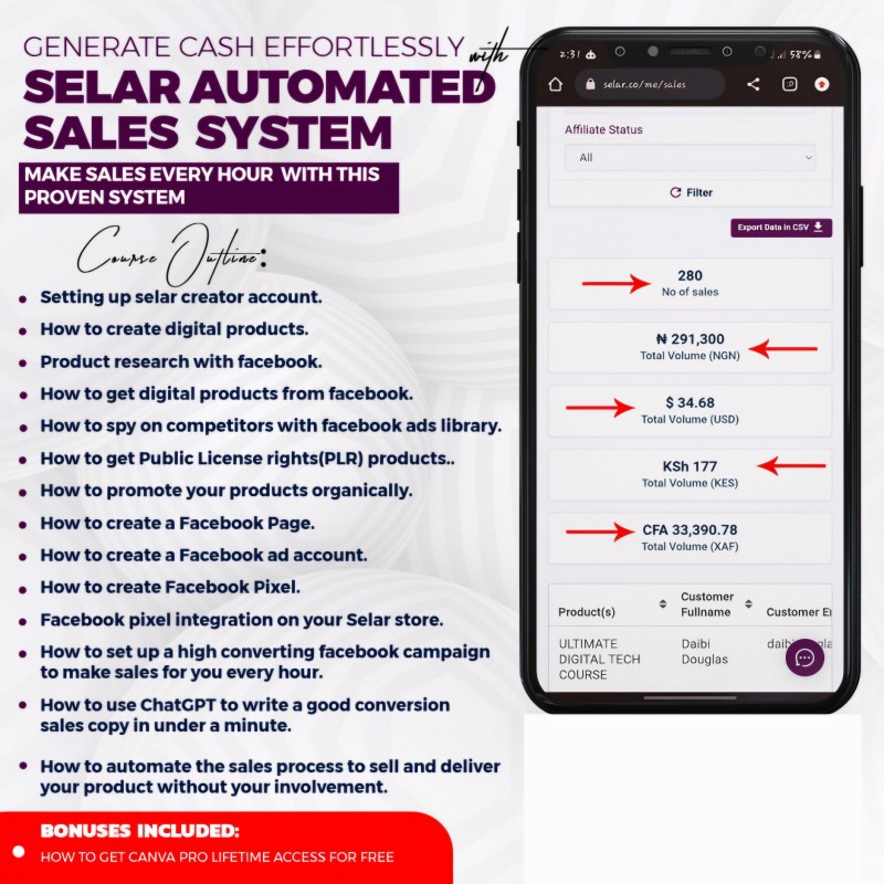 Buy AUTOMATED SALES SYSTEM by Lewis Brown on Selar