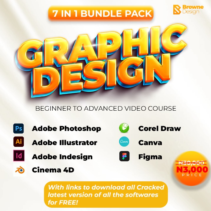 Buy GRAPHIC DESIGN 7 IN 1 BUNDLE PACK by Lewis Brown on Selar