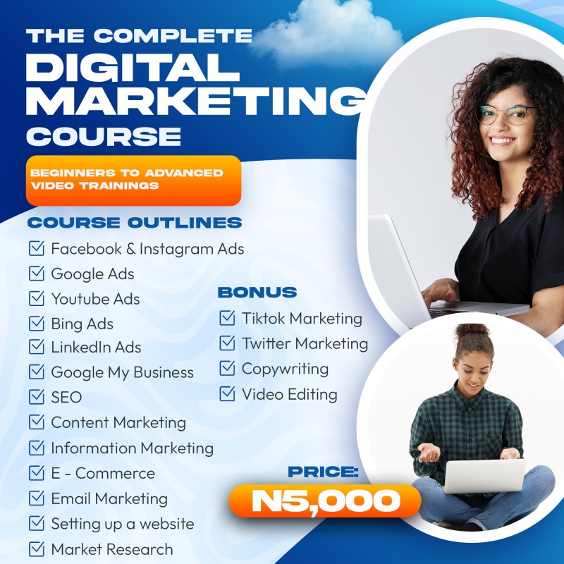 Buy THE COMPLETE DIGITAL MARKETING COURSE by Lewis Brown on Selar