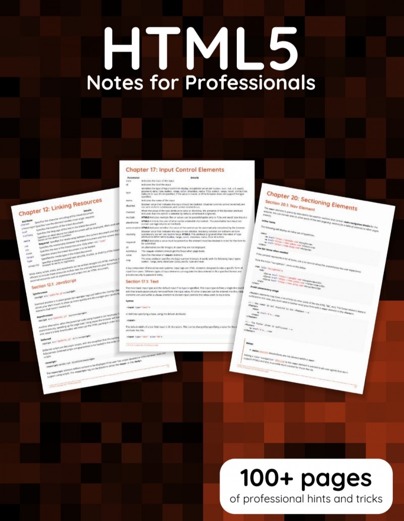 Buy HTML5 Notes for Professionals: Comprehensive Guide for Students by ...