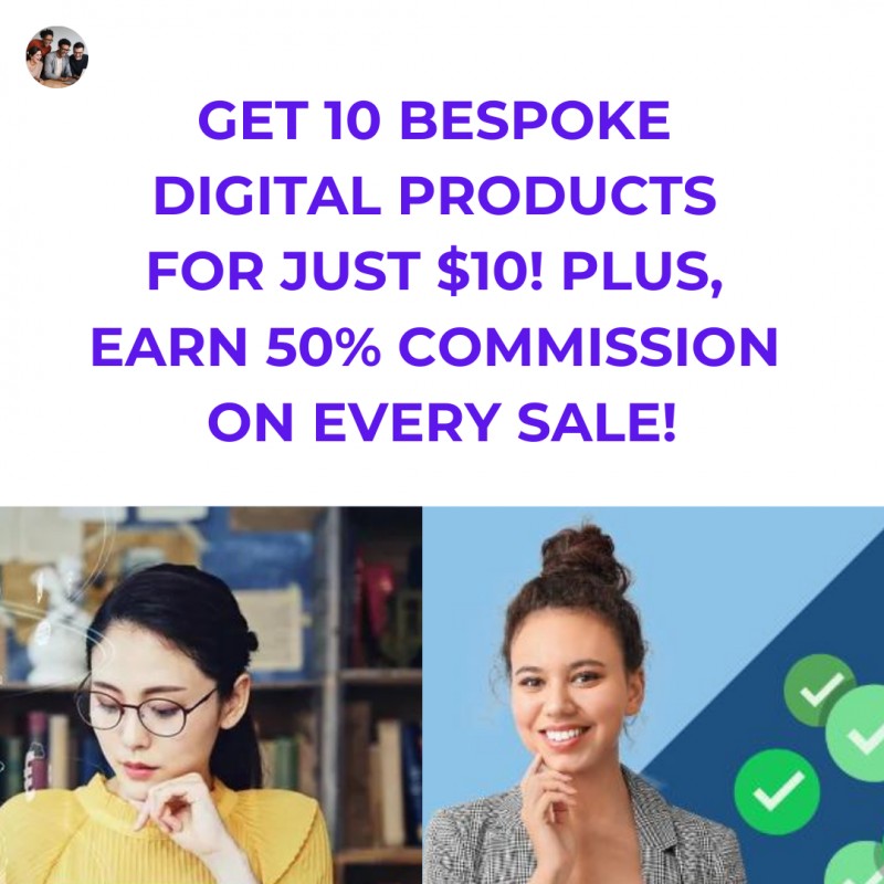 Buy Get 10 Bespoke Digital Products for Just $10! Plus, Earn 50% Commission on Every Sale! by ...