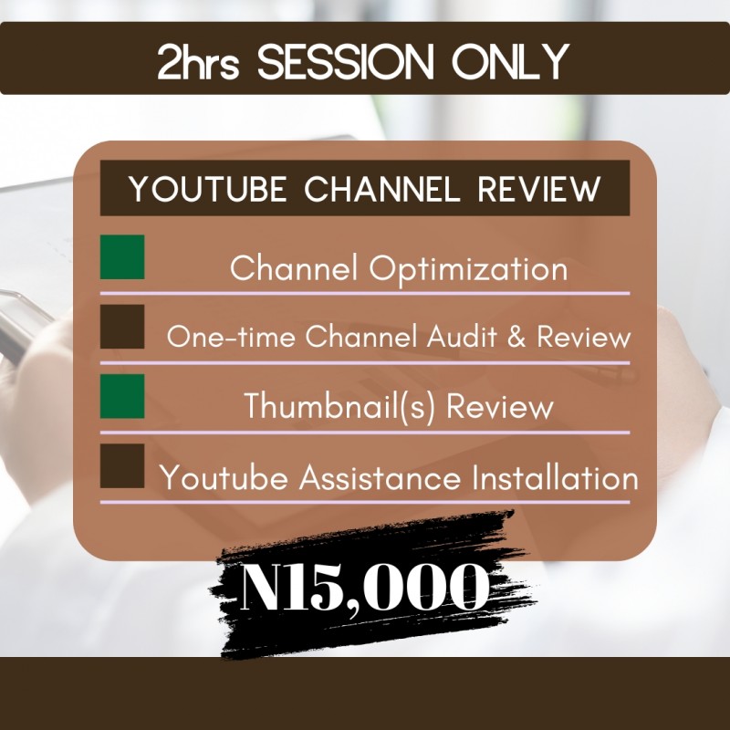 Buy YOUTUBE CHANNEL REVIEW by MARTHA IKEJI on Selar