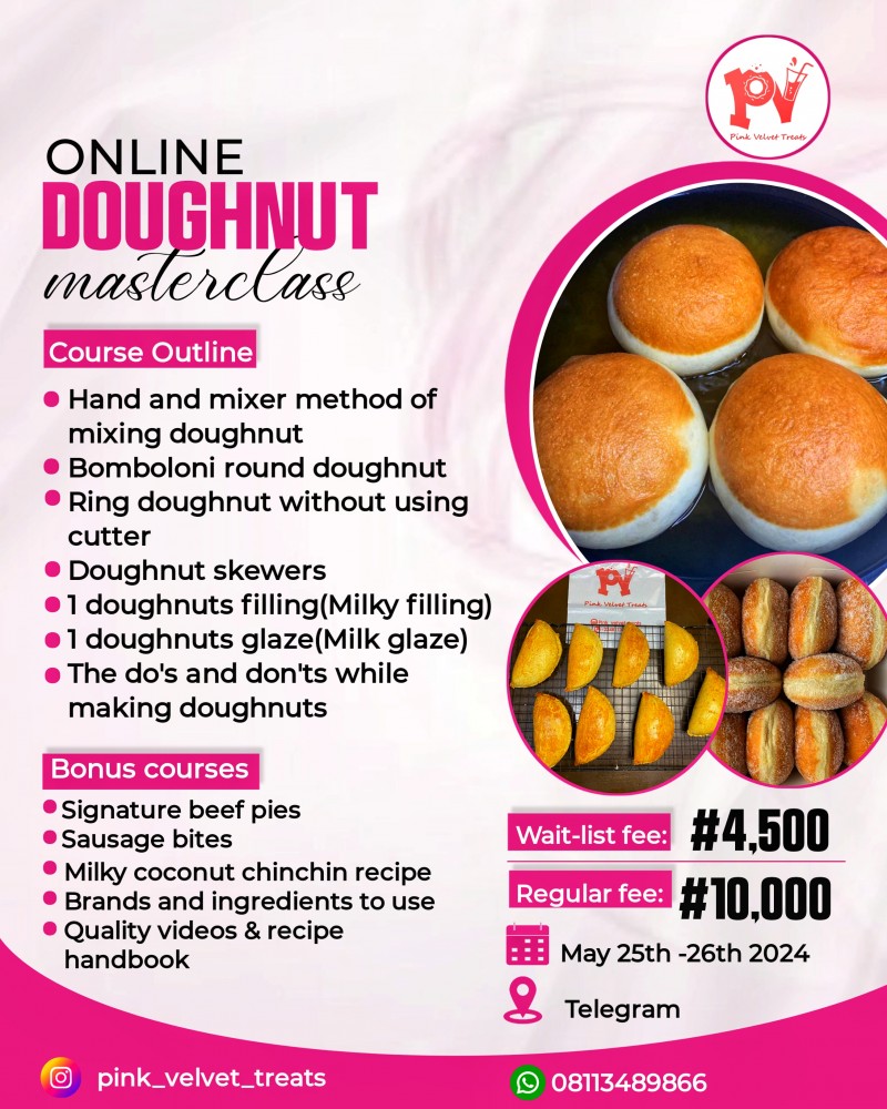 Buy Online doughnuts masterclass by Maryam Yahaya on Selar