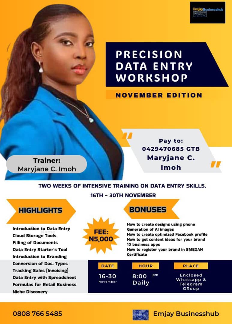 Buy Precision Data Entry Workshop by Maryjane Imoh on Selar