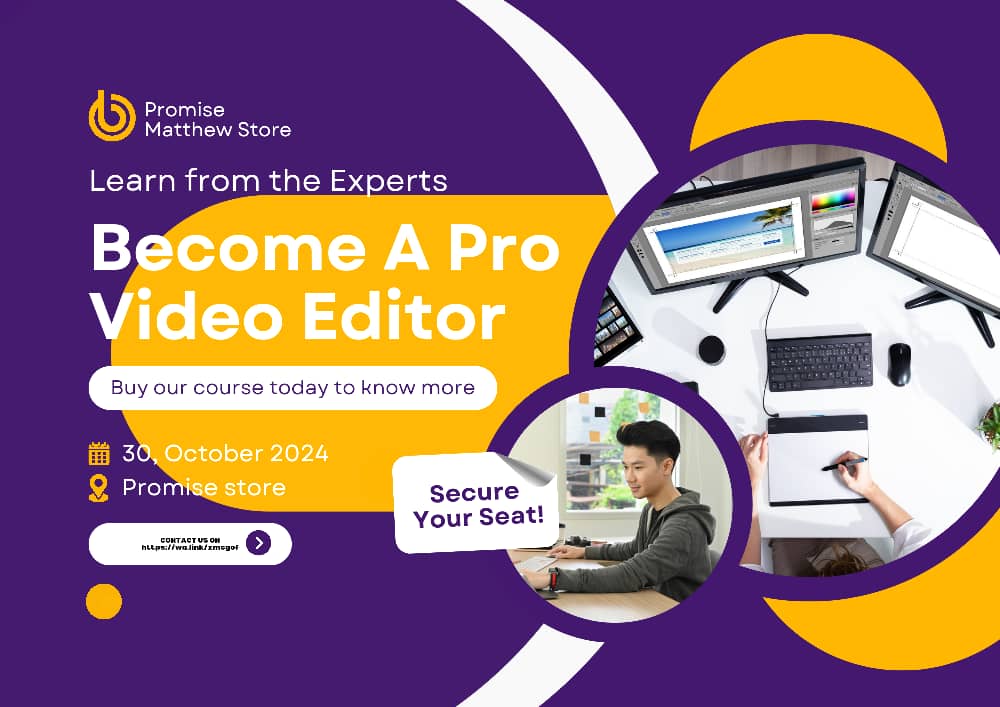 Buy VIDEO EDITING AND ENHANCING COURSE by Promise Digital on Selar