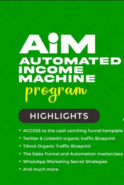 Buy AUTOMATED INCOME MACHINE (AIM) by Mercy Okeke on Selar
