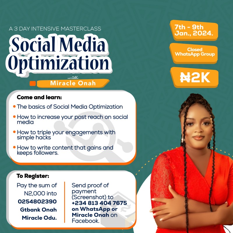 Buy Miracle Onah's Paid Writing Class by Miracle Odu Onah on Selar