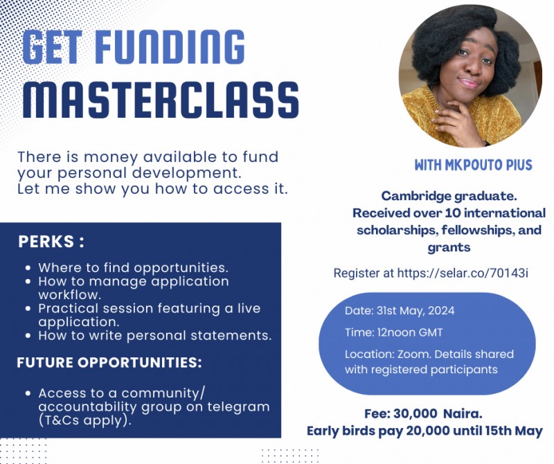 Buy Get funding masterclass. by Mkpouto Pius on Selar