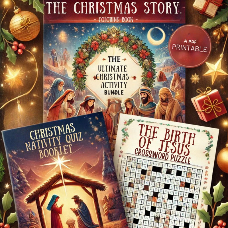 Buy The Ultimate Christmas Activity Bundle: Coloring Book, Nativity ...