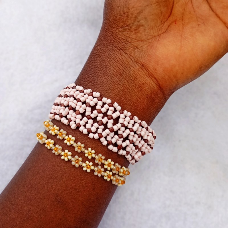 Buy Beaded Netting Bracelet by Model Beads on Selar