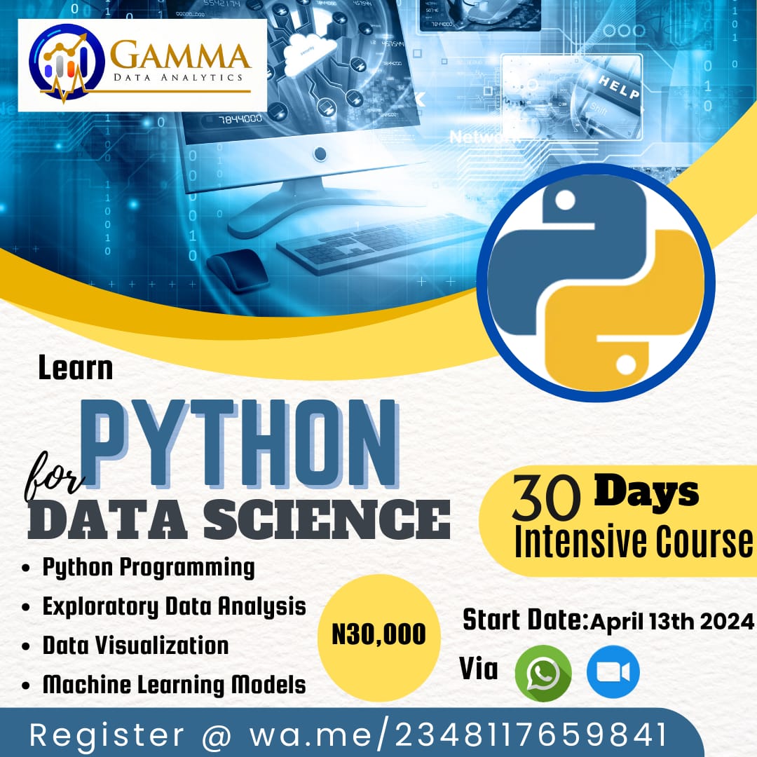 Buy PYTHON FOR DATA SCIENCE AND MACHINE LEARNING by Moses Udoisoh on Selar