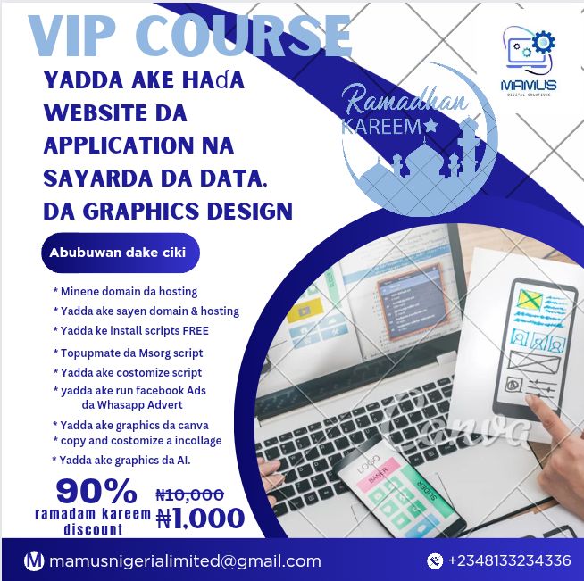 Buy VTU WEBSITE DA GRAPHICS VIP COURSE by Mustapha Musa on Selar