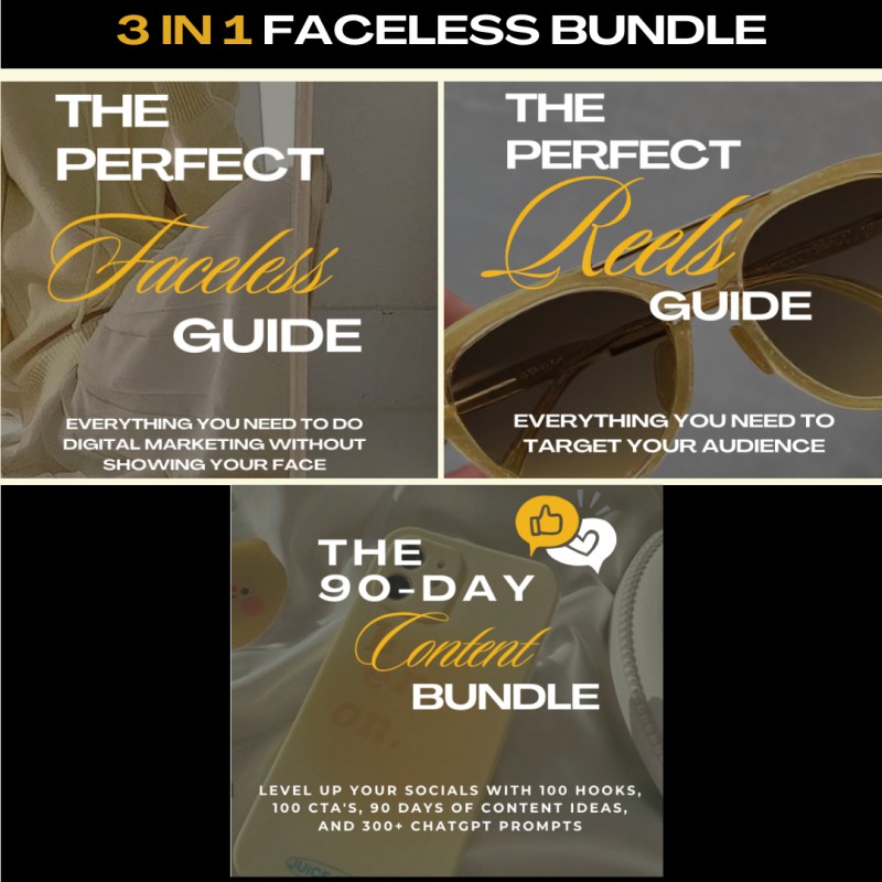 Buy THE 3-IN-1 FACELESS BUNDLE by BRANDED BY ZURIA on Selar