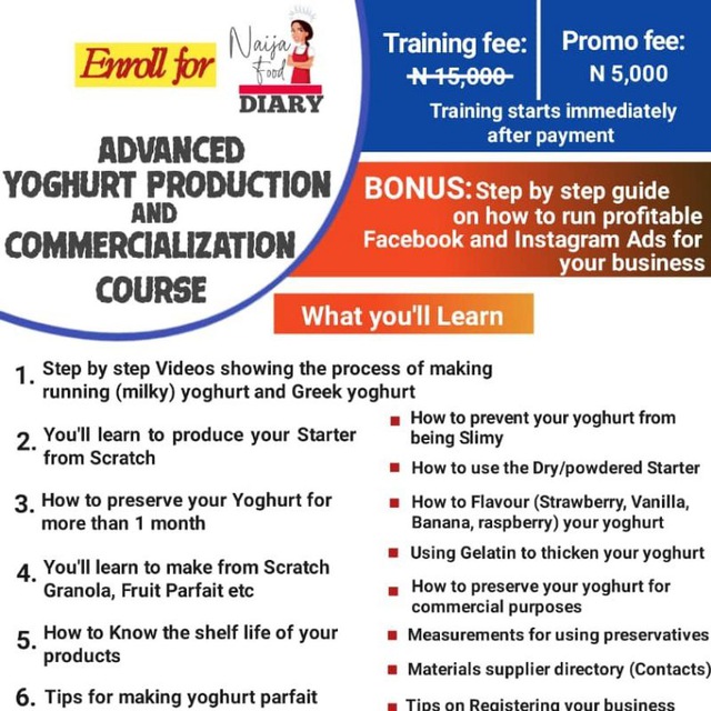Buy Advanced Commercial Yoghurt & Business Growth Course by ELLA & COR ...