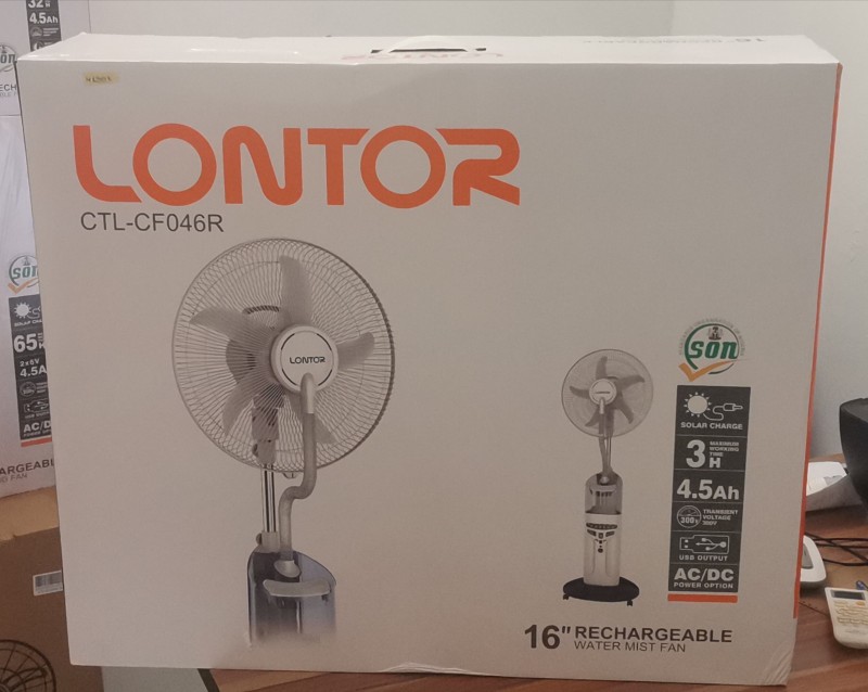 Buy Lontor Rechargeable Water Mist Fan by Nathaniel Bazunu on Selar