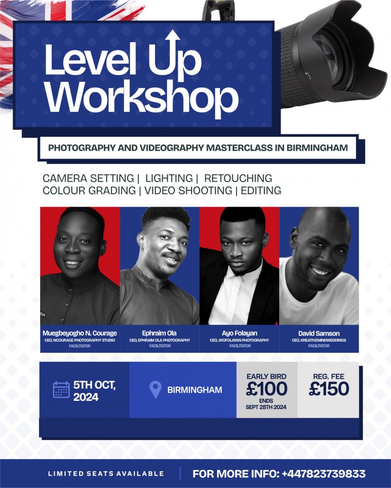 Buy LEVEL UP PHOTOGRA{HY AND VIDEO WORKSHOP IN BIRMINGHAM by Learn To ...